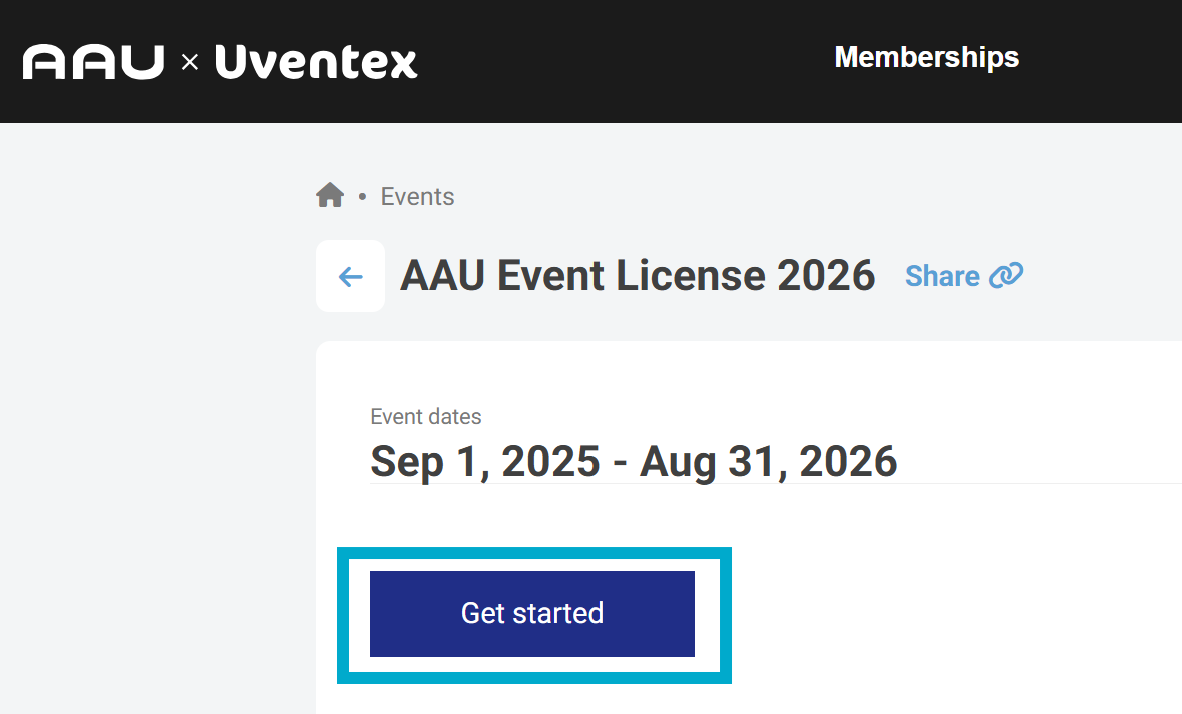 Download AAU certificate (Event or Practice License) – Uventex Labs